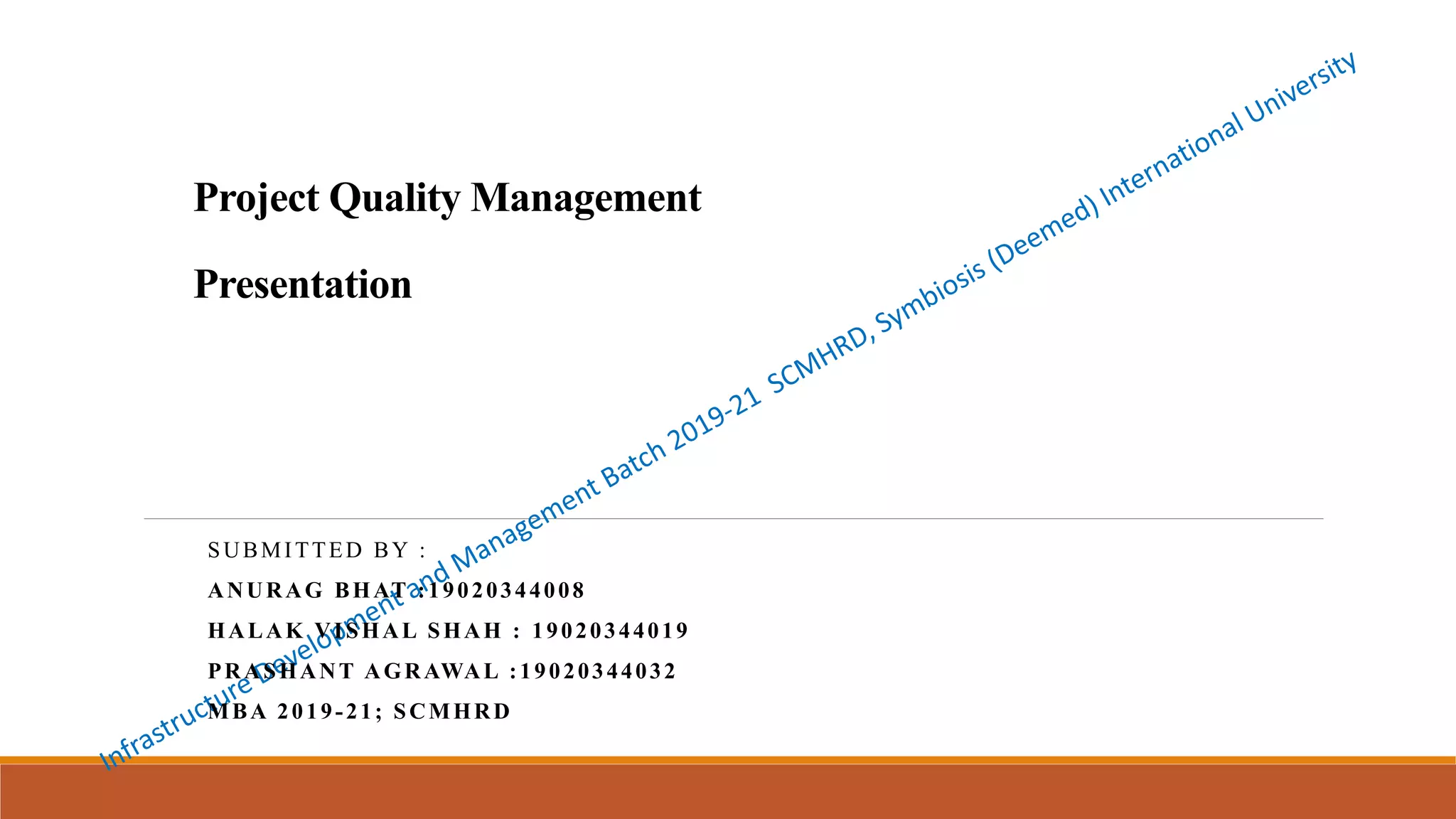 Quality Management Plan | PDF