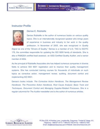 Course Outline - Quality Management QMS ISO 9001:2008 - Document ...