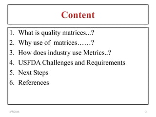 Quality metrices | PPT