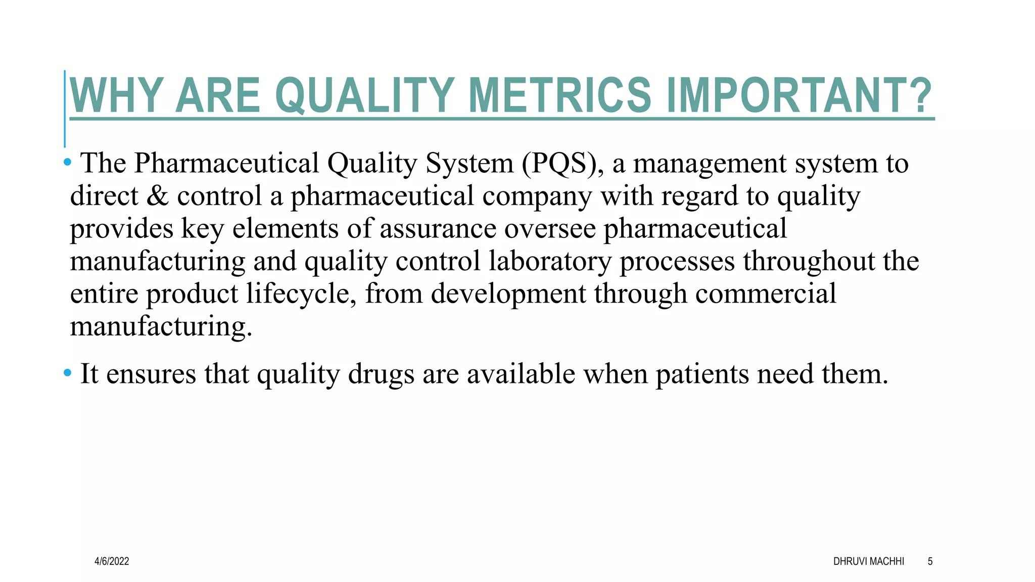 Quality metrics | PPTX