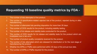 Quality Metrics in Pharmaceuticals | PPTX