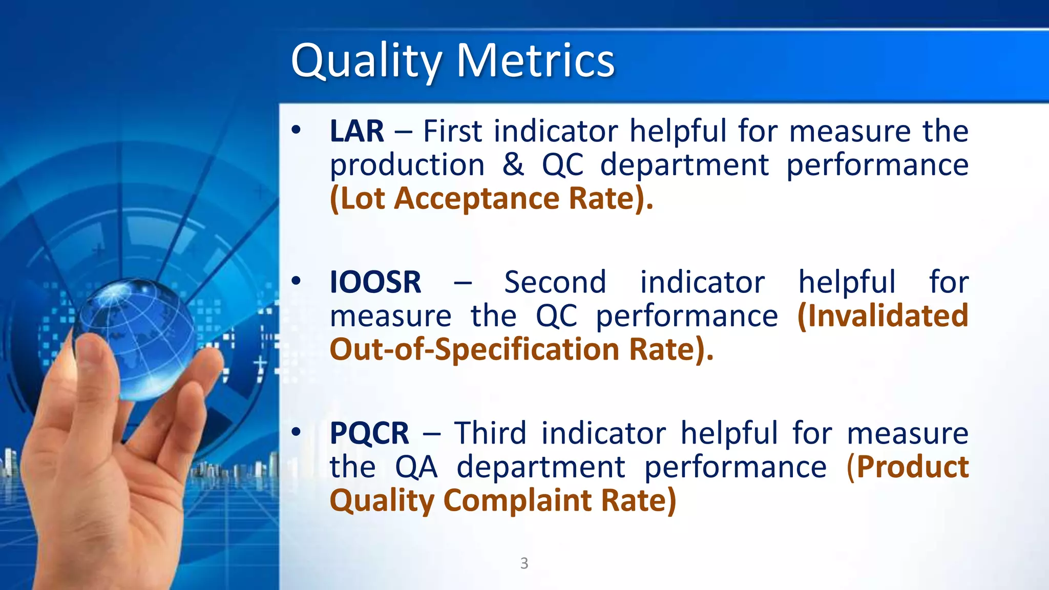 Quality metrics ppt_v.kumar | PPT