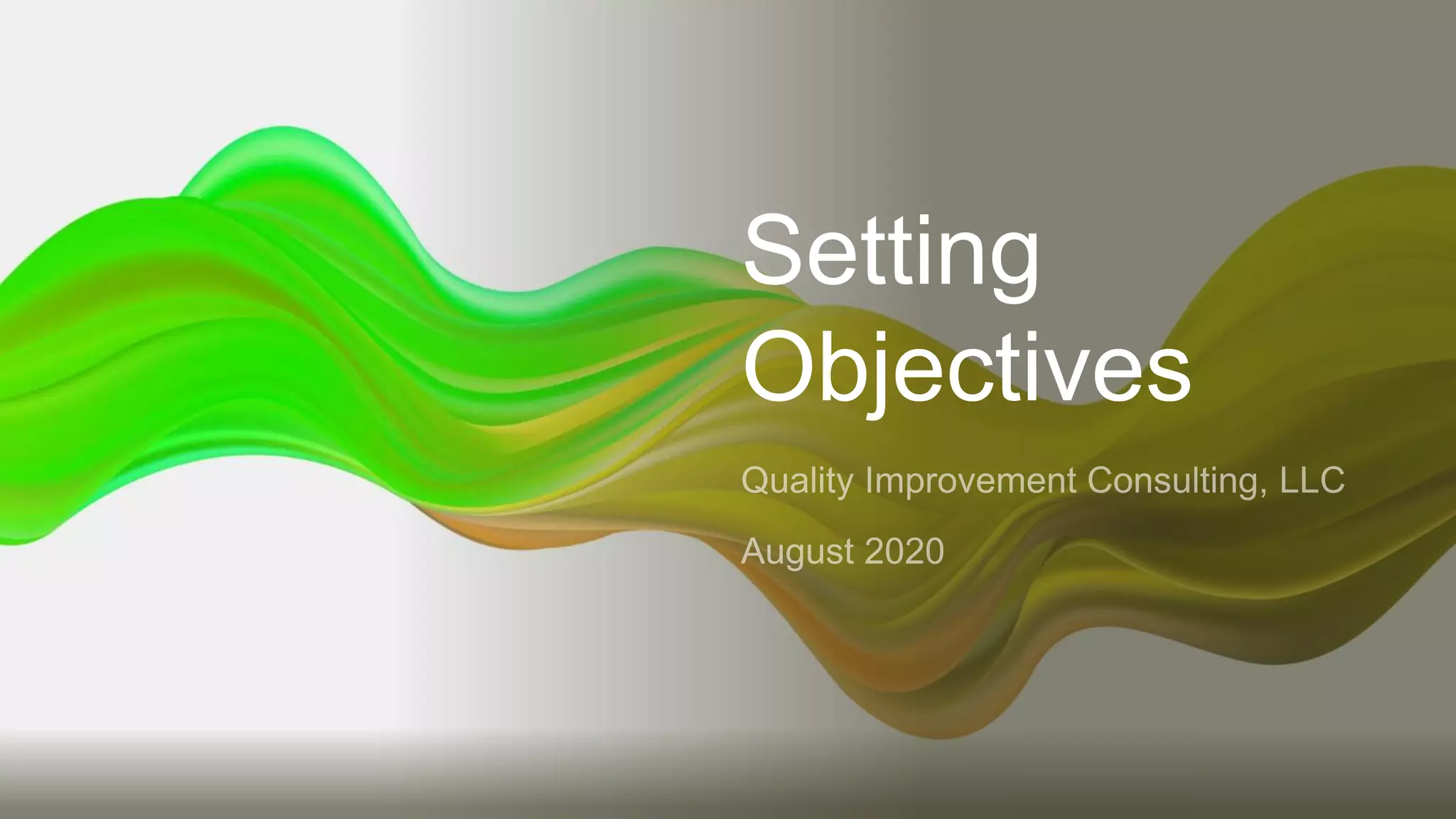 Quality objectives | PPTX