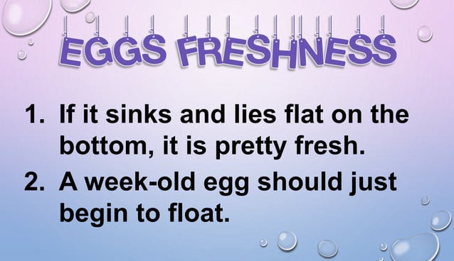 Quality of a fresh eggs | PPTX | Food & Drink