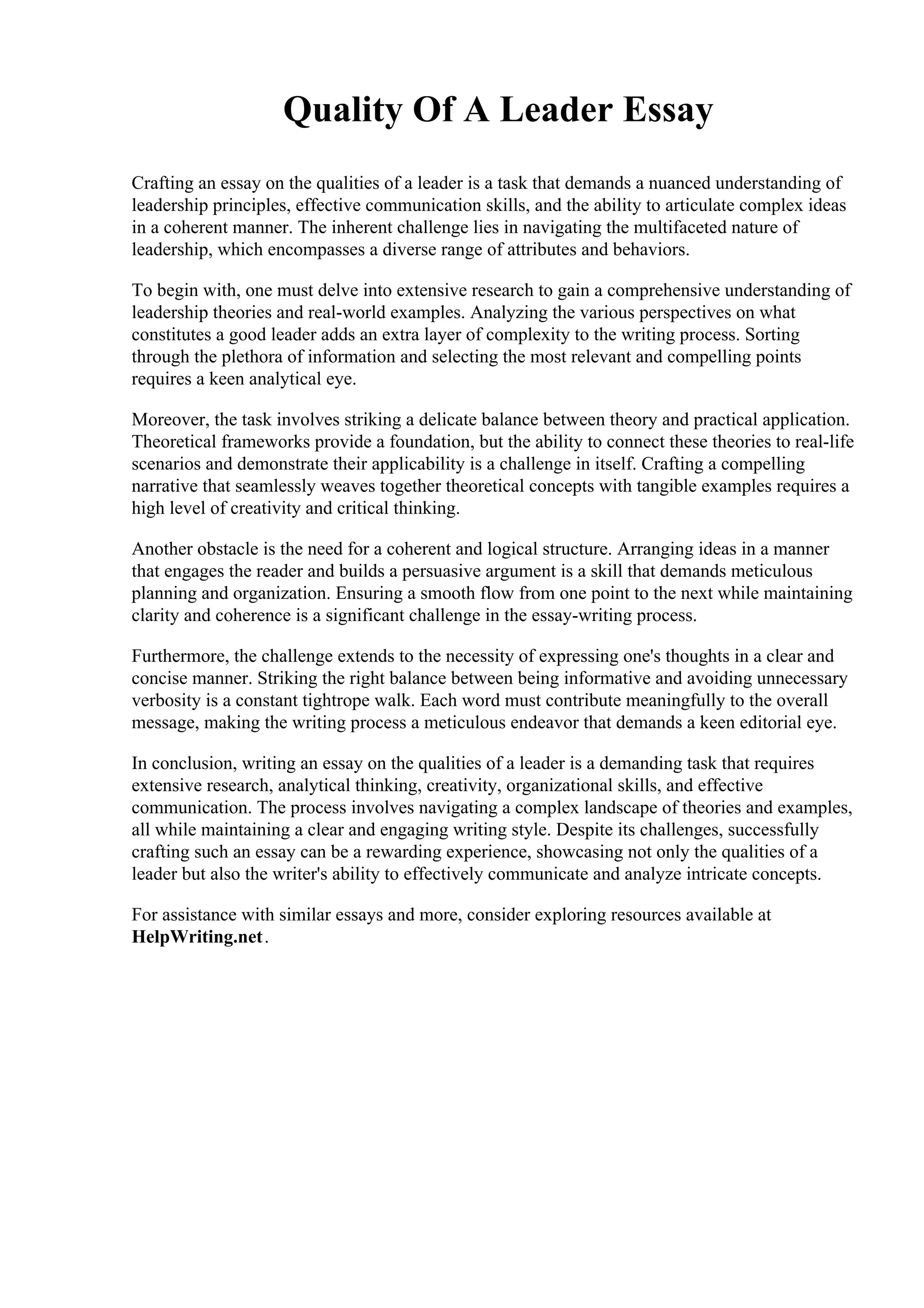 Quality Of A Leader Essay.pdf