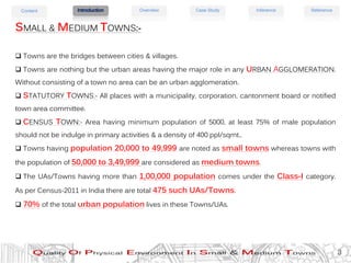 Quality of built environments in small & medium towns of india | PDF