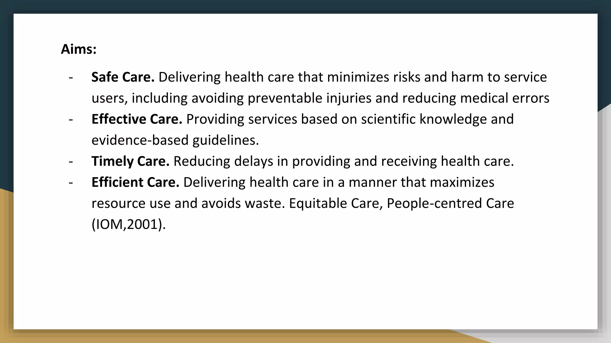 Quality of care | PPTX