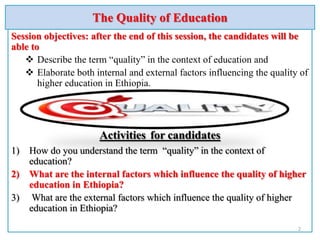 Quality of education: Overview | PPTX