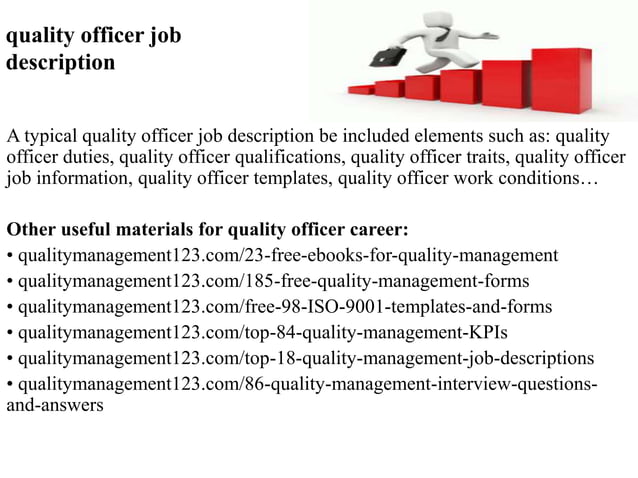 Quality officer job description | PPTX | Resume Writing and Advice ...