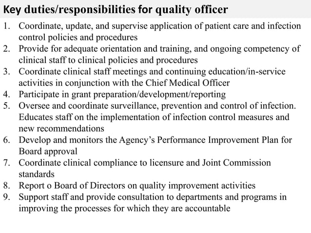 Quality officer job description | PPTX | Resume Writing and Advice ...