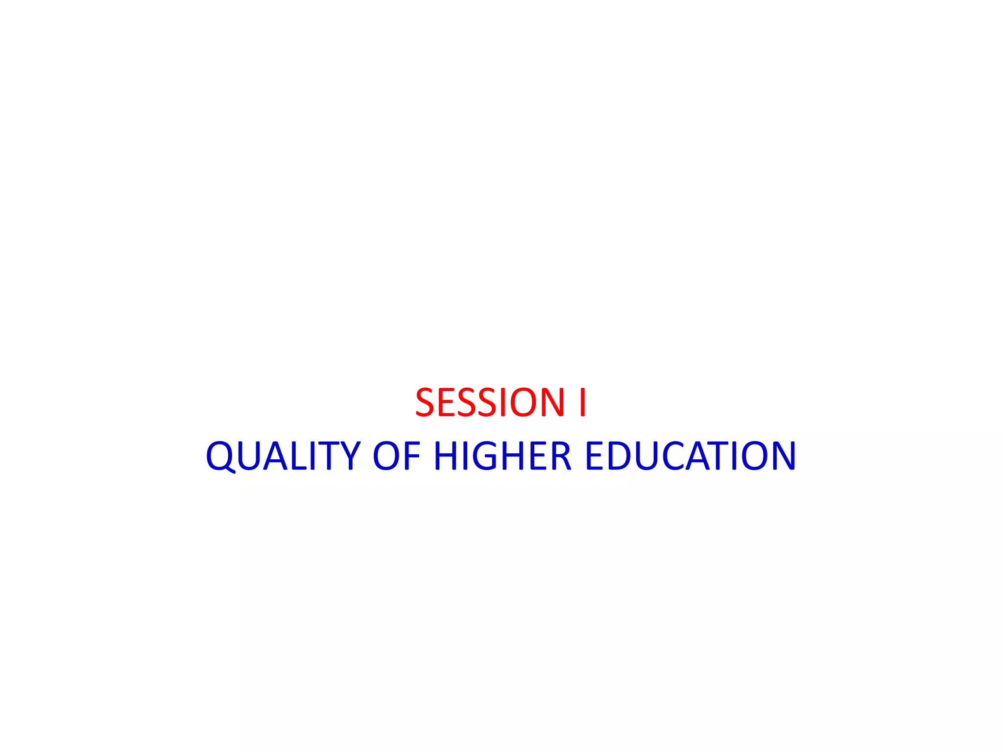 Quality of Higher Education | PPTX