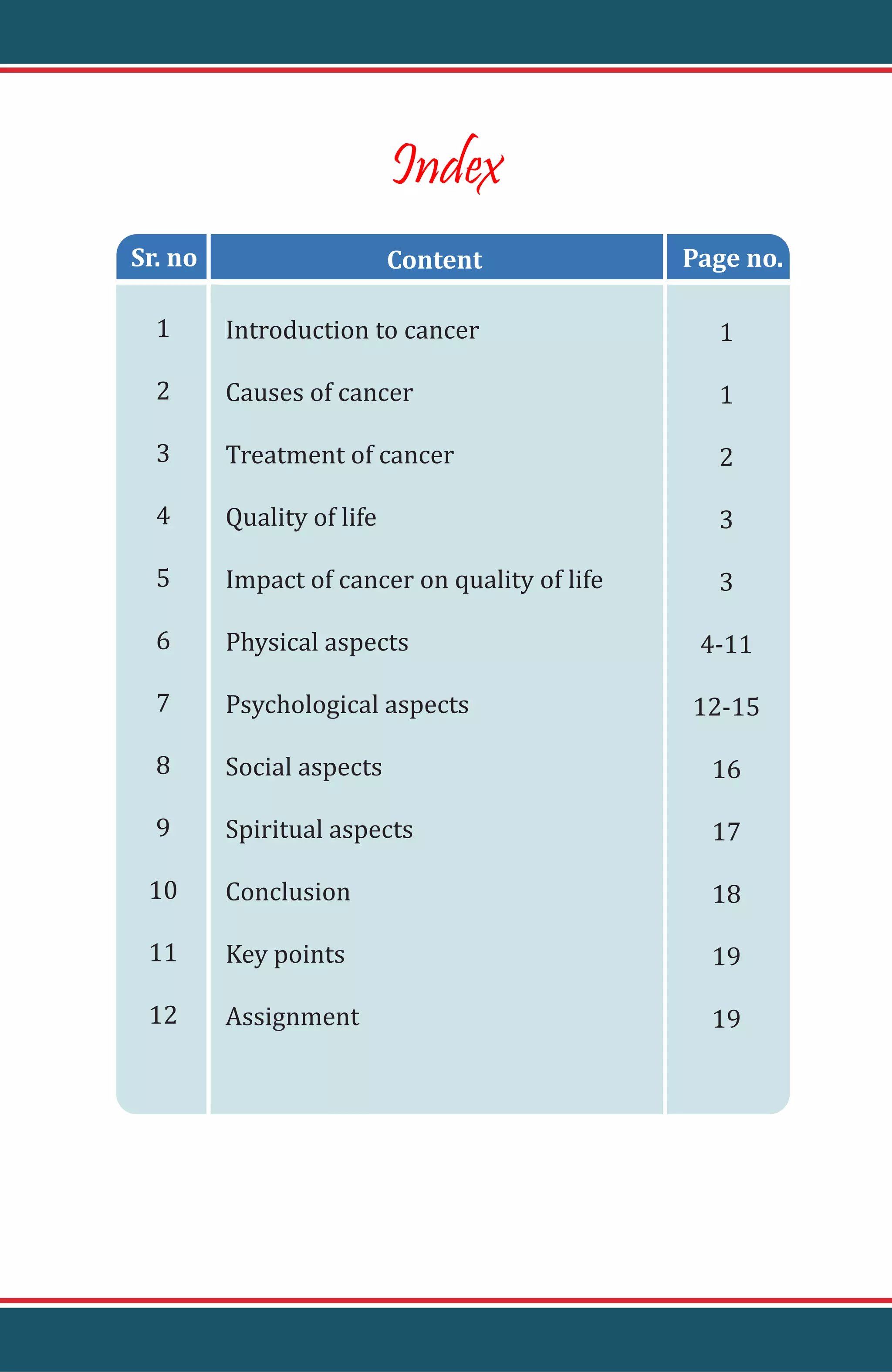 quality of life cancer | PDF