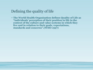 Quality of life | PPTX