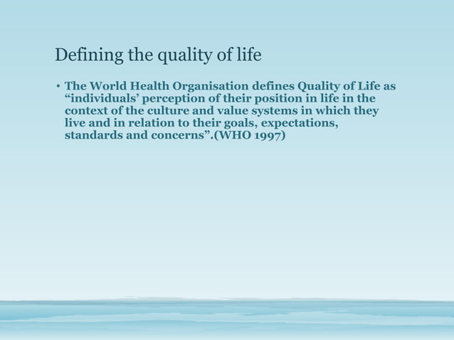 Quality of life | PPTX