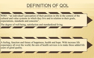Quality of life | PPTX