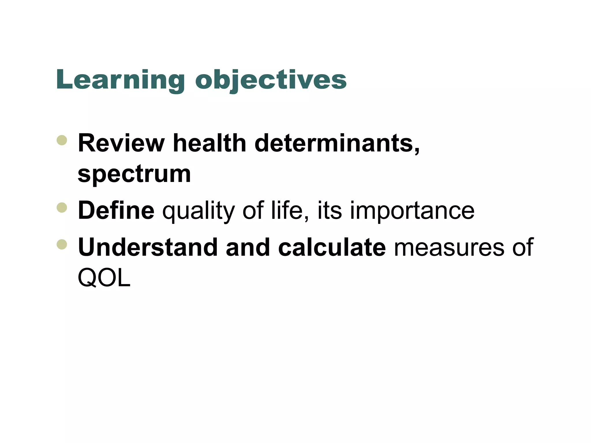 Quality of life | PPT