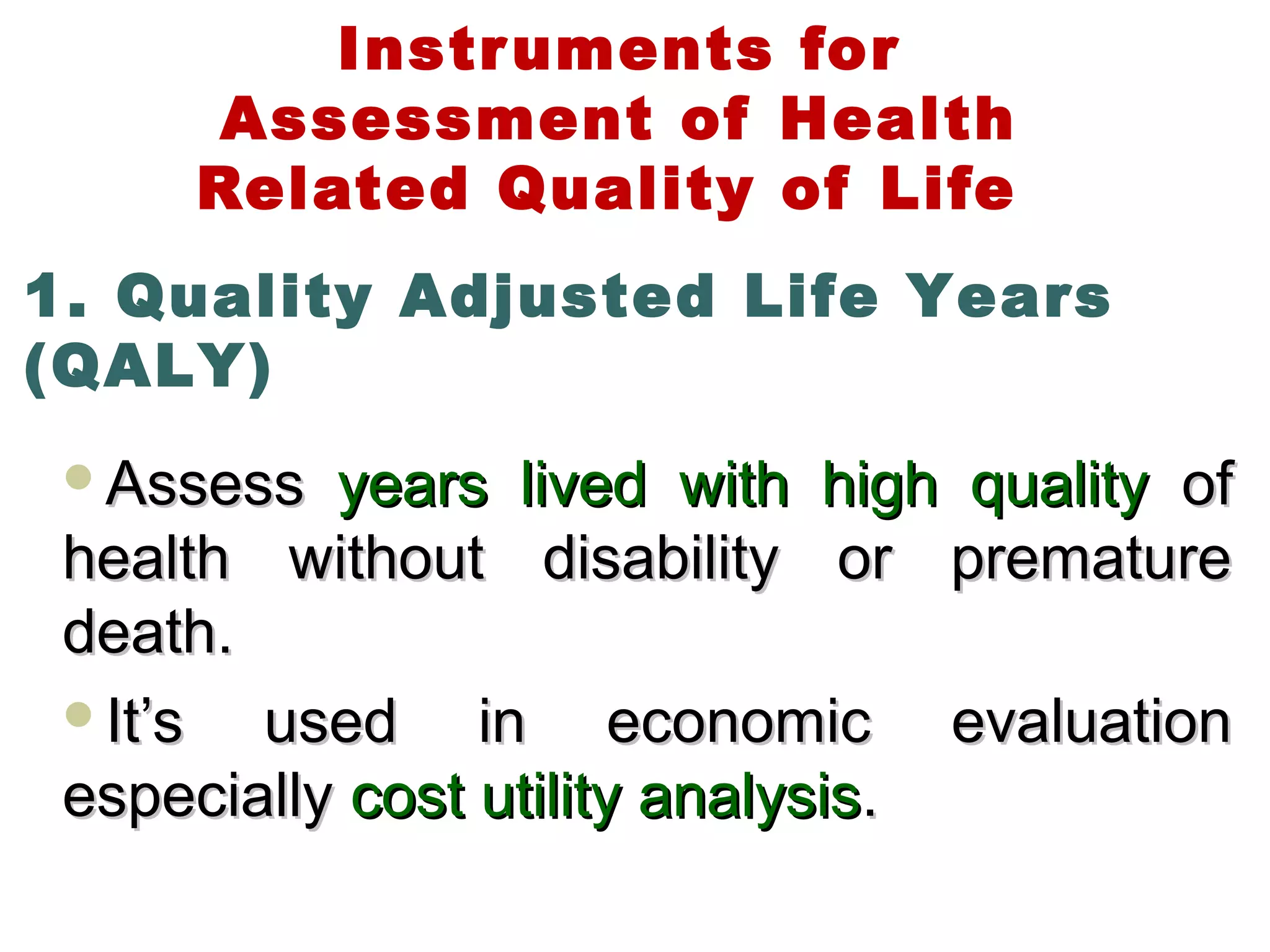 Quality of life | PPT