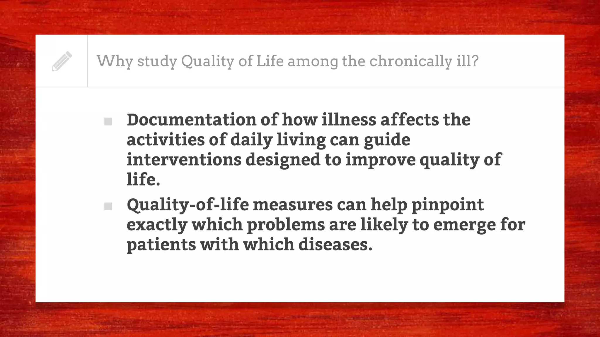 Quality of life | PPTX