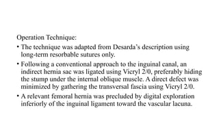 Quality of Life after Desarda Technique for Inguinal Hernia Repair.pptx