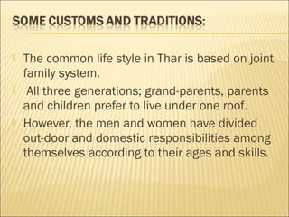 Life style of people living in Desert | PPT