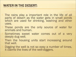 Life style of people living in Desert | PPT