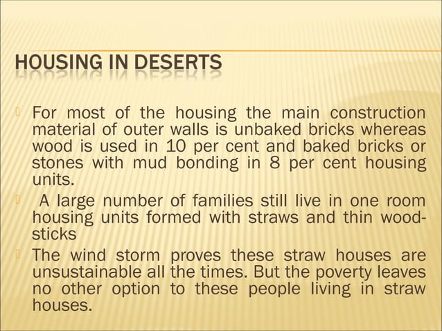 Life style of people living in Desert | PPT