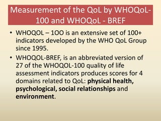 Quality of life (QoL) and Wellbeing (WB) - differences and similarities ...