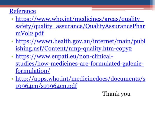 Quality and formulation of medicines | PPT