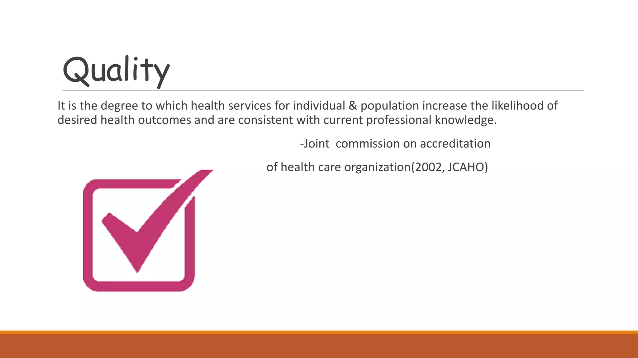 Quality of nursing | PPTX