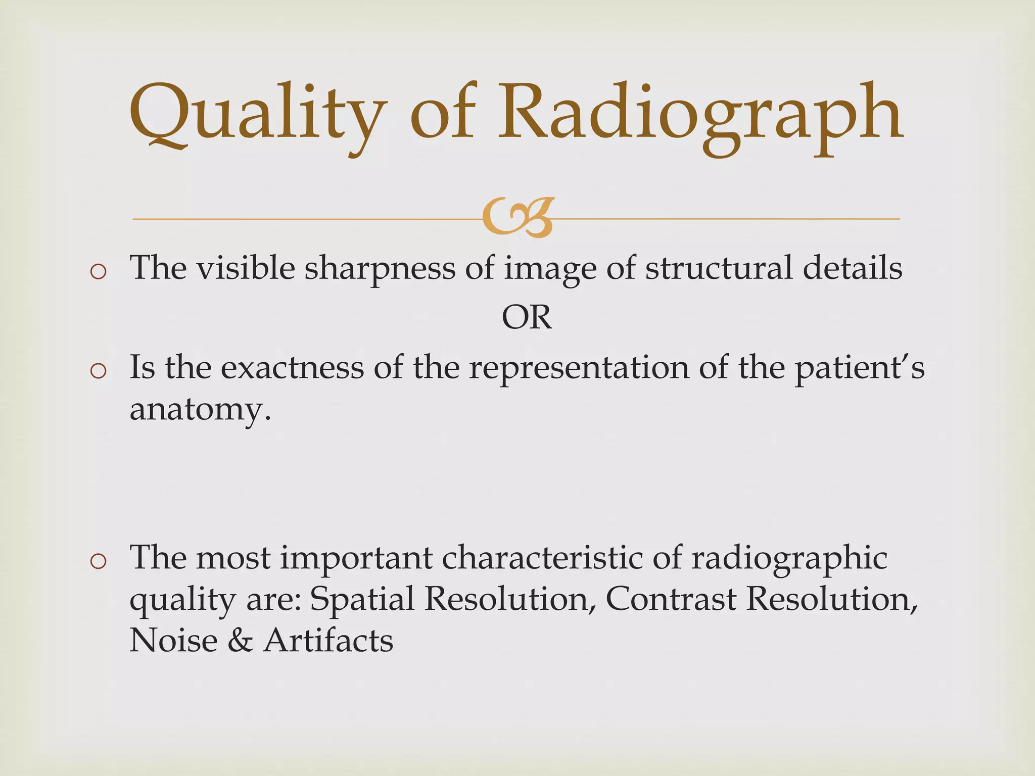 Quality of radiograph by dr ashok | PPTX