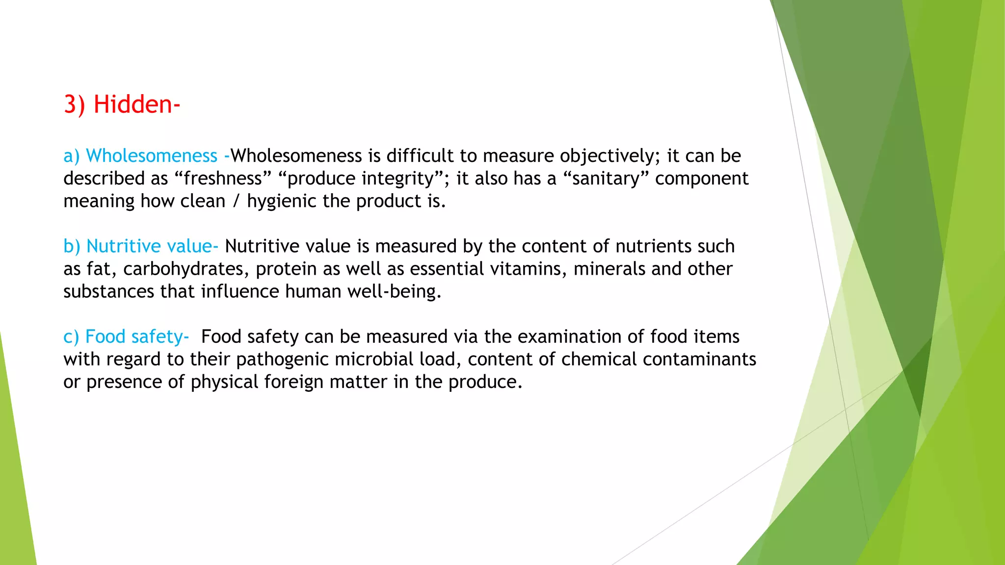 Quality of raw material for processing of fruits and vegetable | PPTX