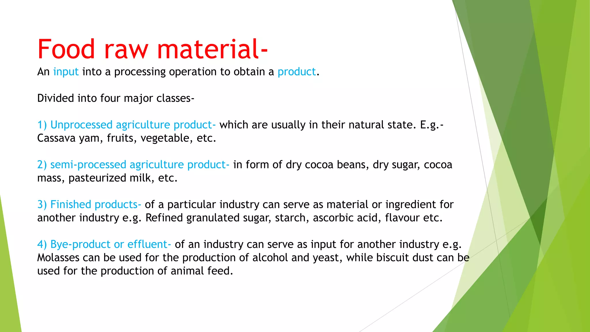 Quality of raw material for processing of fruits and vegetable | PPTX
