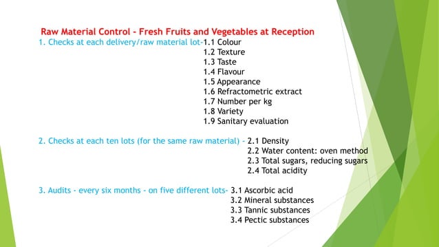 Quality of raw material for processing of fruits and vegetable | PPTX ...
