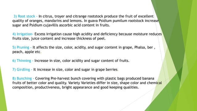 Quality of raw material for processing of fruits and vegetable | PPTX ...