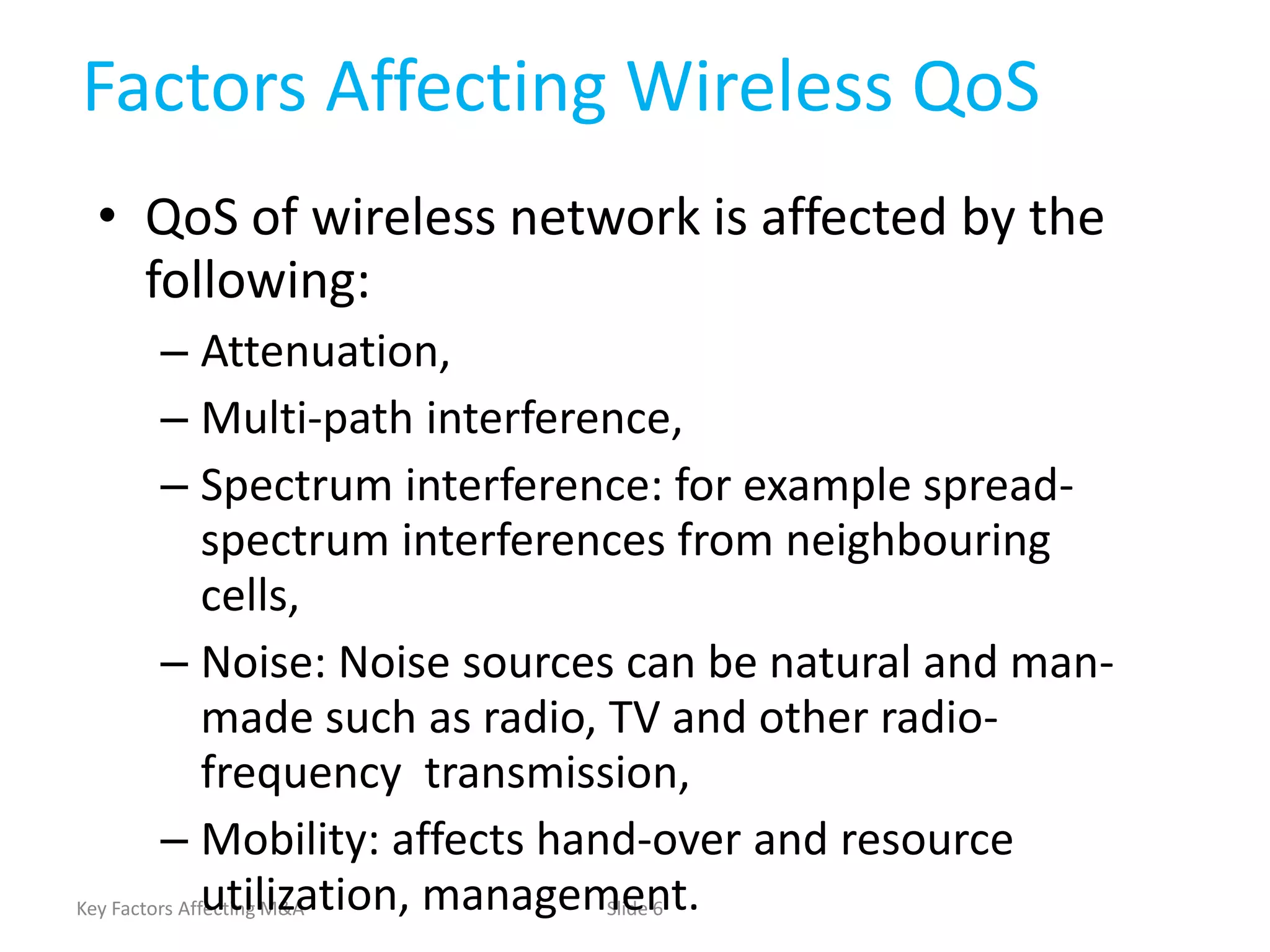 Quality of service in wireless communication | PPTX