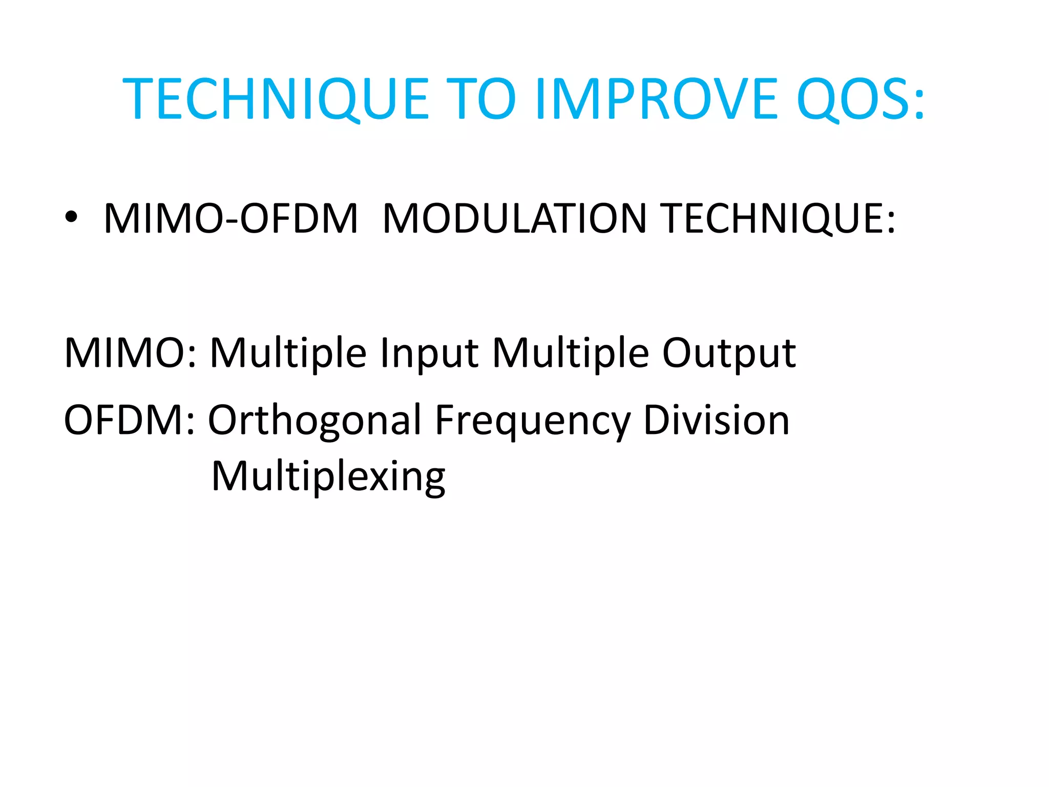 Quality of service in wireless communication | PPTX