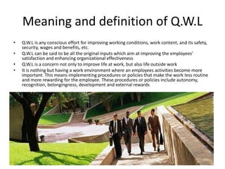 Quality of worklife of hr | PPTX