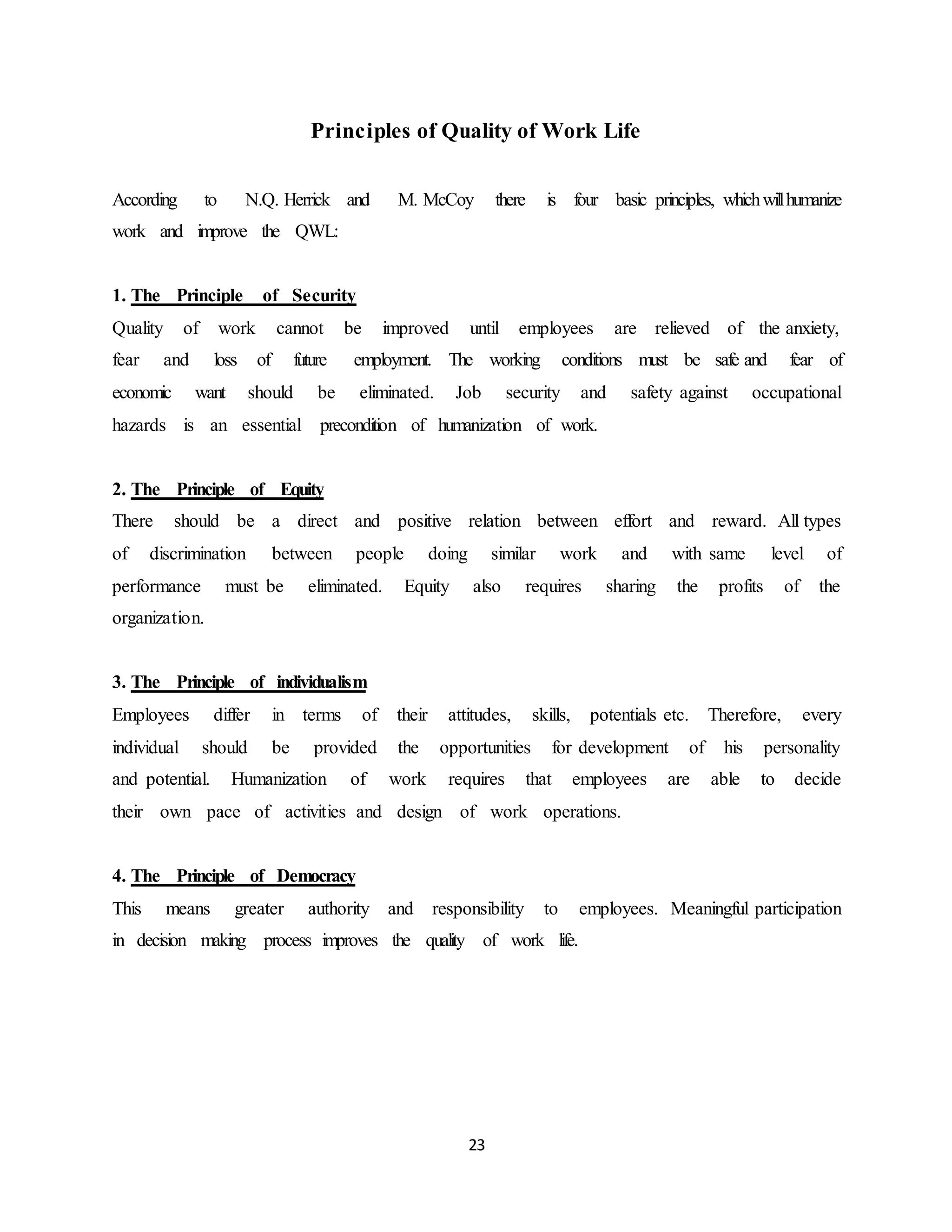 Quality of work life (2) | DOCX