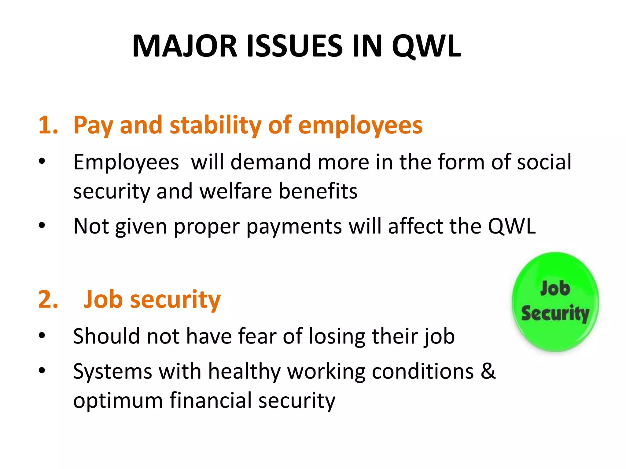 Quality of work life ppt | PPTX