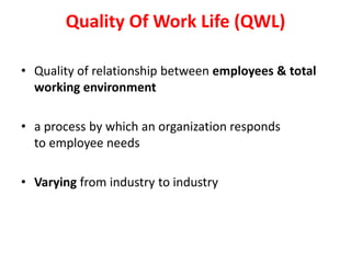 Quality of work life ppt | PPTX