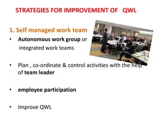 Quality of work life ppt | PPTX