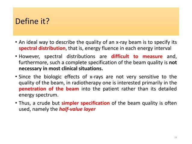 CHAPTER-7 - QUALITY OF X-RAY BEAM | PPTX | Physics | Science