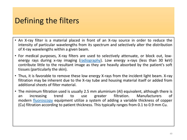 CHAPTER-7 - QUALITY OF X-RAY BEAM | PPT