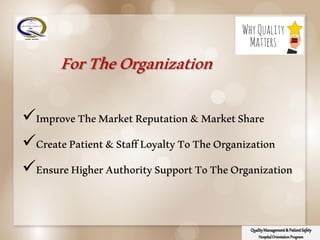 Quality orientation lecture (hospital orientation program) | PDF