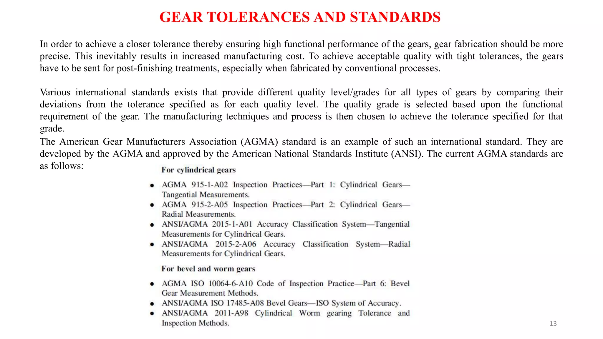 Gear Quality Parameters | PPTX