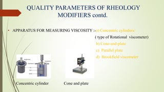 Quality parameters and analysis of rheology modifier | PPTX | Chemistry | Science