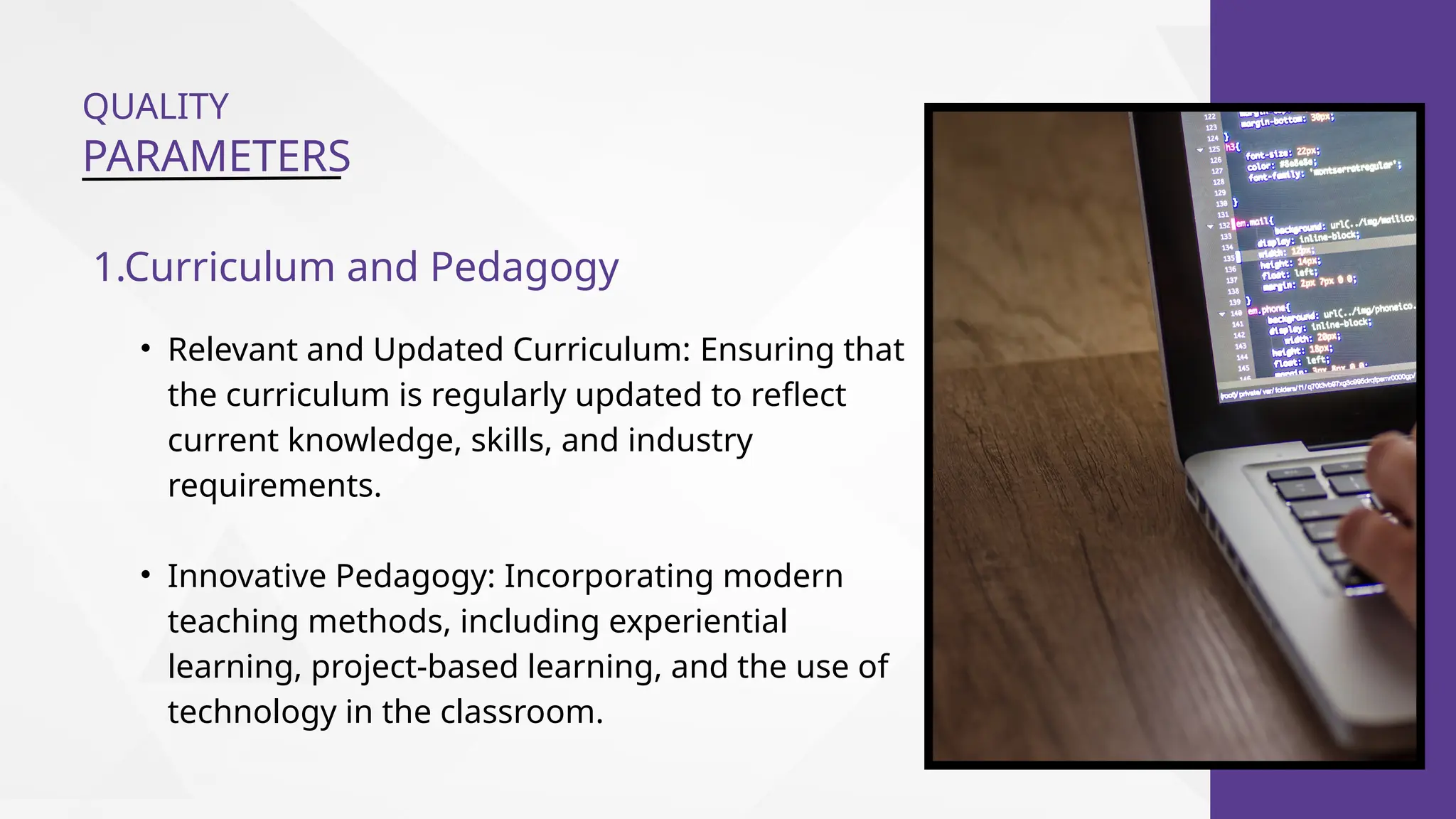 Quality Parameters in Education in education | PPTX