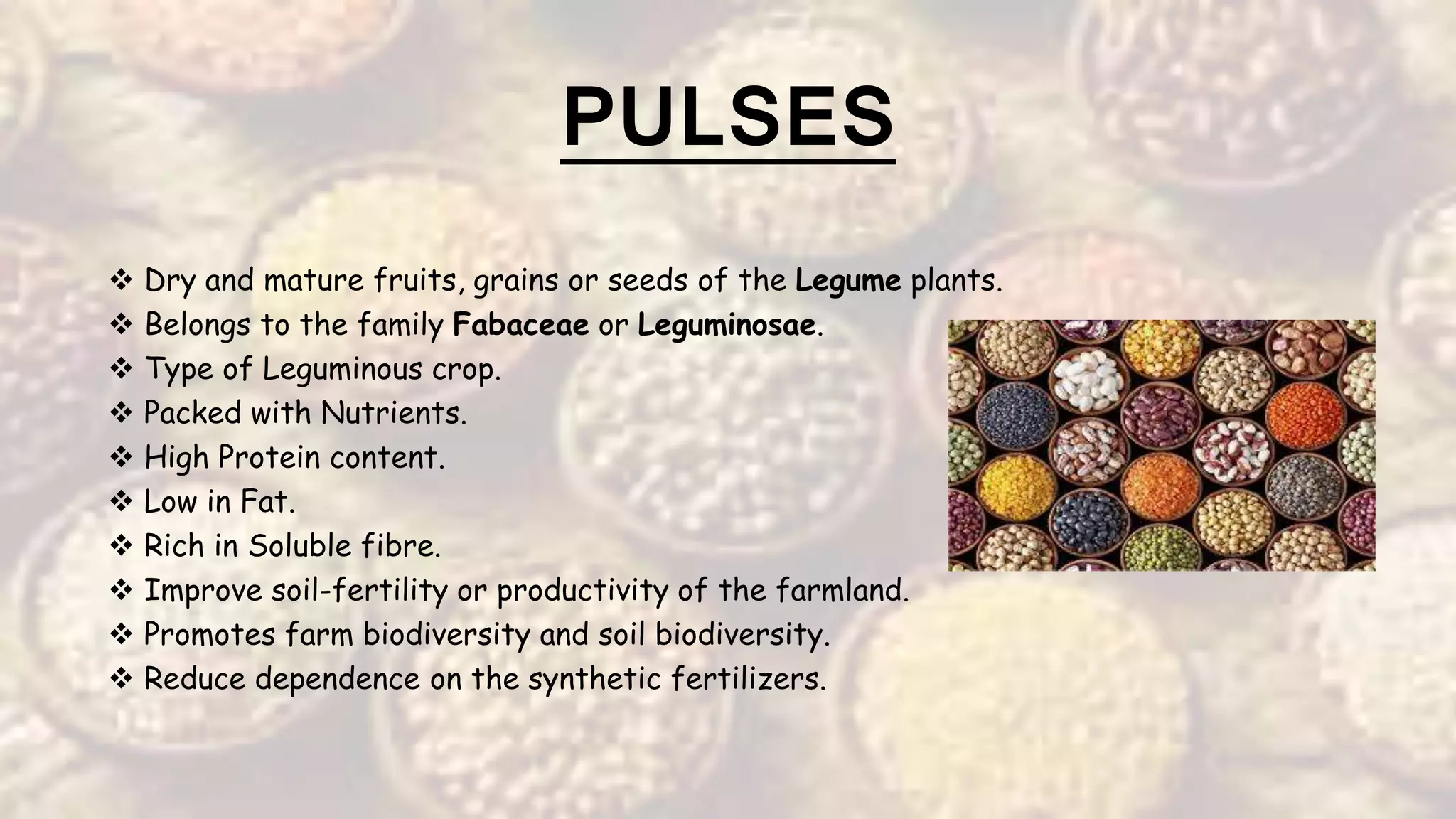 Quality parameters of pulses | PPTX