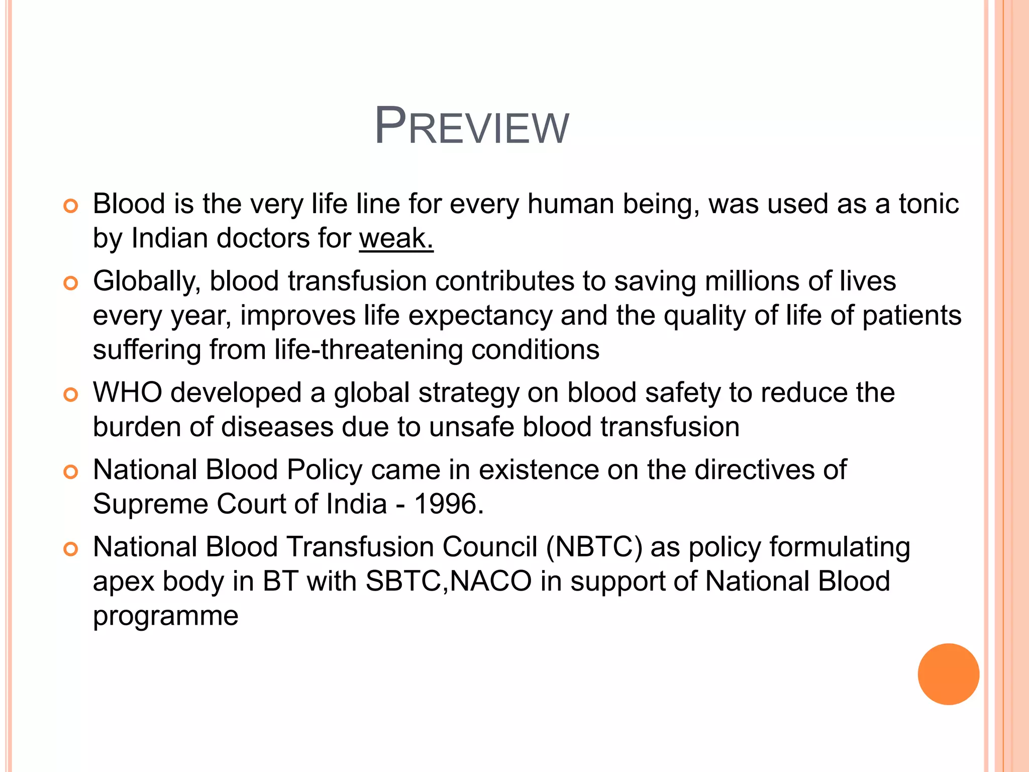 Blood Bank: Structure, Process & Outcome | PPTX