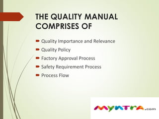 Quality practices in myntra | PPTX